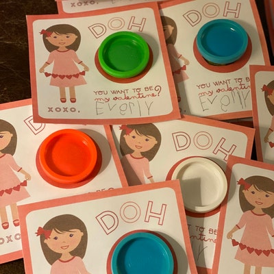 Printable Classroom Valentine Tags Valentines Day Play Dough Labels Doh ...