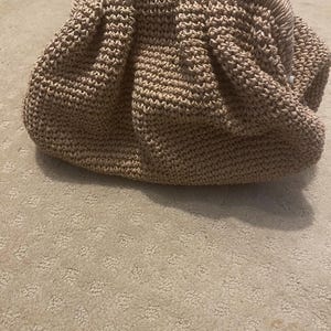 Small Raffia Beige Clutch Bag for Women Straw Knitted Raffia Bag Pouch ...