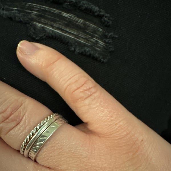 Handmade Sterling Silver Stacking Rings Set of Five - Etsy