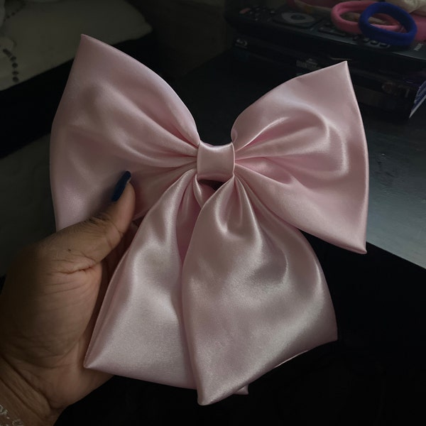 Pink Cosplay Headband, Large Pink Hair Bow, Big Pink Bow, Pink Cosplay ...