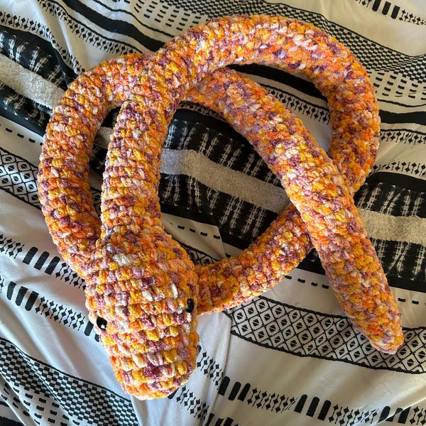 Squishy, Snuggly Snake Beginner Crochet Pattern *pattern Only* - Etsy