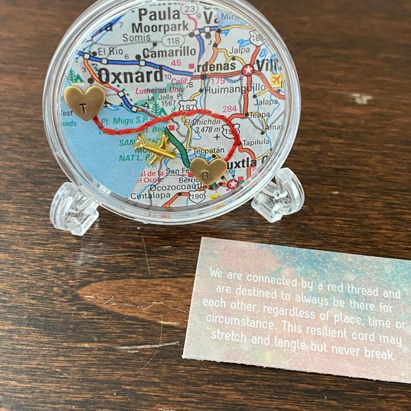 Long Distance Gift, Two Maps in One, Custom Map Gift, Maps in Frame ...