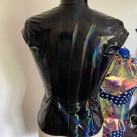 1yard Iridescent White Holographic Fabric,fold Magic Organza Fabric ...