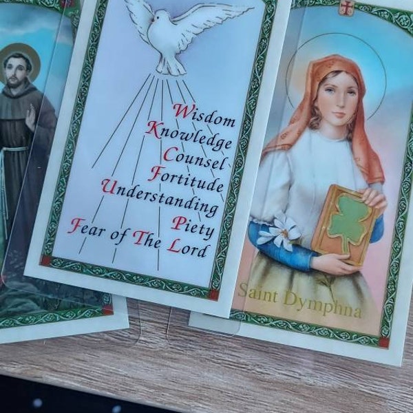Prayer to - ST Dymphna Laminated Prayer Cards 2-sided Holy Cards - Etsy