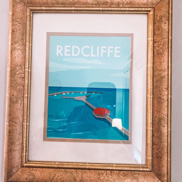 Redcliffe Jetty Brisbane Travel Print, Redcliffe Art Print Australia ...