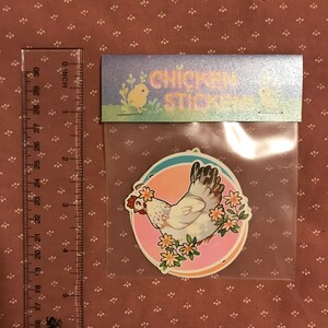 Floral Chicken Sticker Set | Etsy