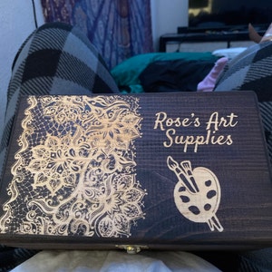 Personalized Engraved Art Box, Custom Craft Box, Paint Box, Gift for ...