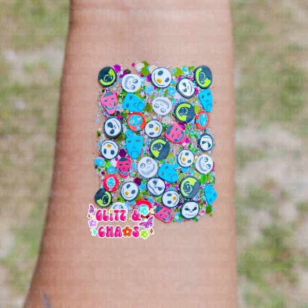 Middle Finger Silver Holographic Shape, Chunky, Confetti, Resin Fillers ...