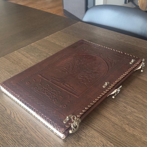 Large Leather Journal, Large Photo Albam, Tree of Life Embossed Journal ...