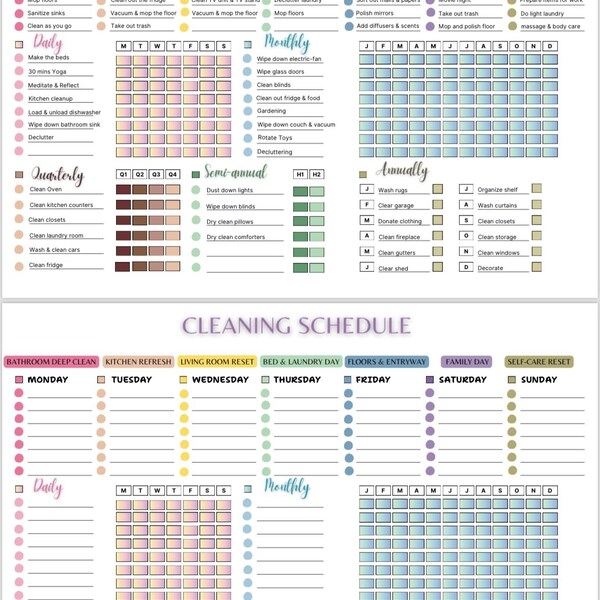 Editable Family Meal Plan With Grocery List | Monthly Weekly Templates ...