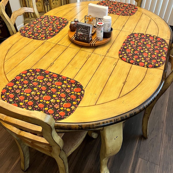 11" Fall Circular Placemat/centerpiece Reversible Round Fall Small ...