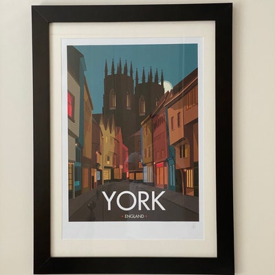 York, England, UK Signed Travel Poster Print - Etsy