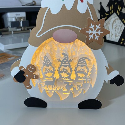 Santa Claus Shadow Box SVG Christmas Shadow Box DIY Paper - Etsy