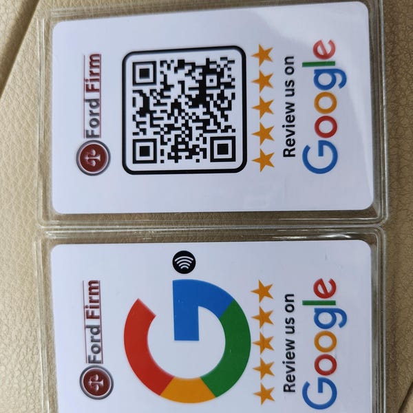 Custom Google NFC & QR Code Tap Card - Made With Your Business Logo ...