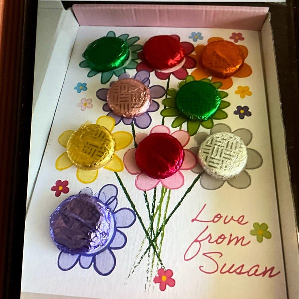 Tiny Treats! 'thank You Encouragement' Flower Theme Chocolate Token ...