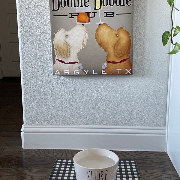 Personalized Pet Portrait DOODLE LABRADOODLE GOLDENDOODLE Art Canvas by ...