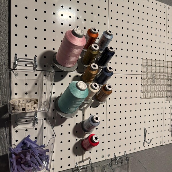 Pegboard Thread Spool Holder: Sewing & Embroidery Storage (set of 5/10 ...