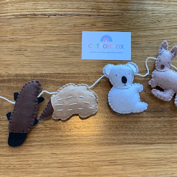 Australian Animal Felt Bunting, Australian Animal Garland, Koala ...