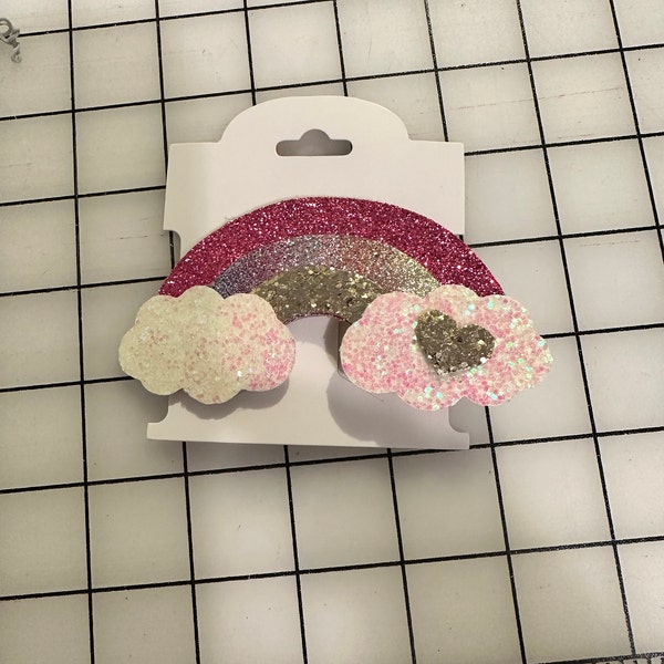 Rainbow Snap Clip SVG Template - Rainbow Hair Clip SVG, PDF - Digital ...