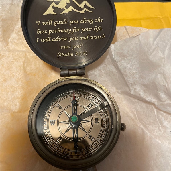 Engraved Compass, Baptism Gift, Baptism Compass, First Communion Gift ...
