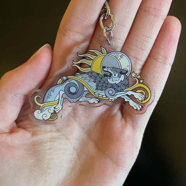 Hati Skoll Sun Moon Wolf Norse Viking Key Chains - Etsy