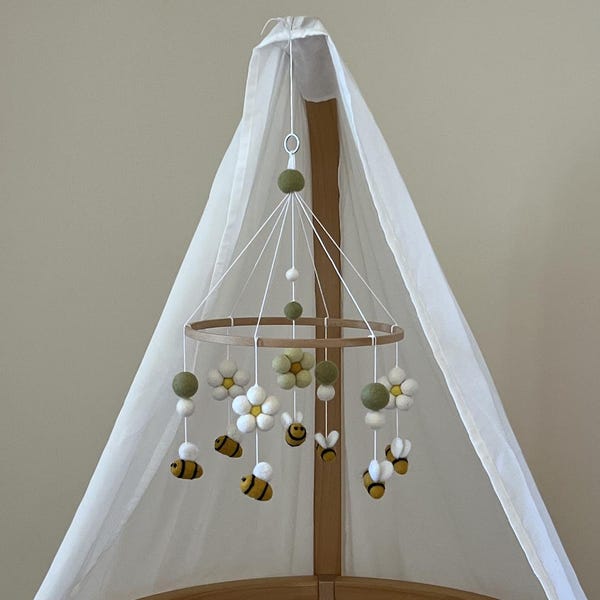 Horse Mobile Felt, Horse Baby Mobile for Neutral Nursery, Horse Crib ...