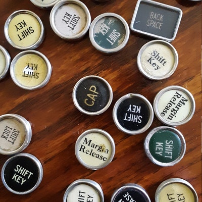 H INITIAL Vintage TYPEWRITER Key LOCKET Style Necklace Black - Etsy