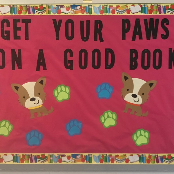 Teachers School Bulletin Board Cutouts | Spring DIY Set | Library ...