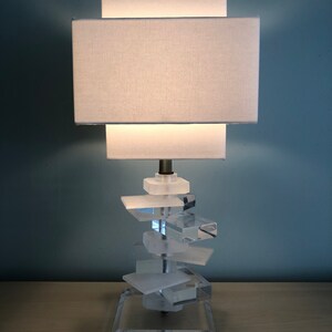 3-Tier 18 hardback lamp shade in off-white muslin fabric | Etsy