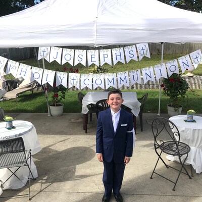 Banner 1st Communion, Boy First Communion Decorations, Communion ...