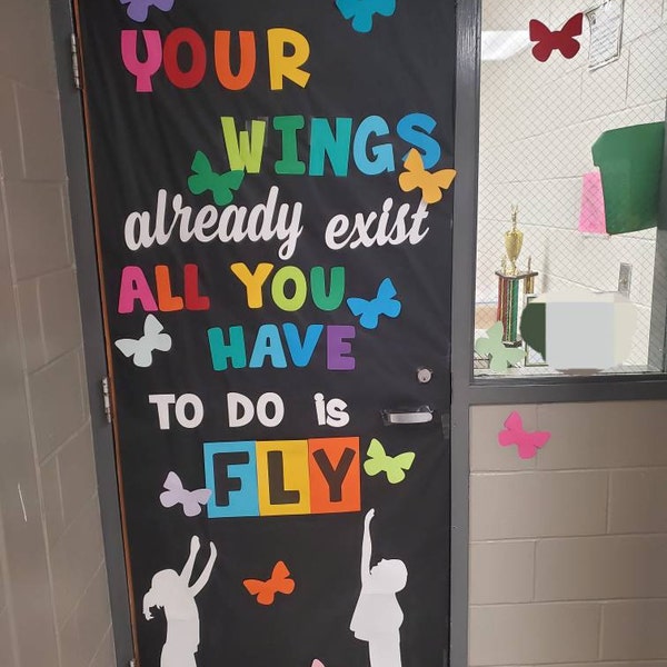 Your Wings Classroom Door Decoration Kit: Teacher Appreciation - Etsy