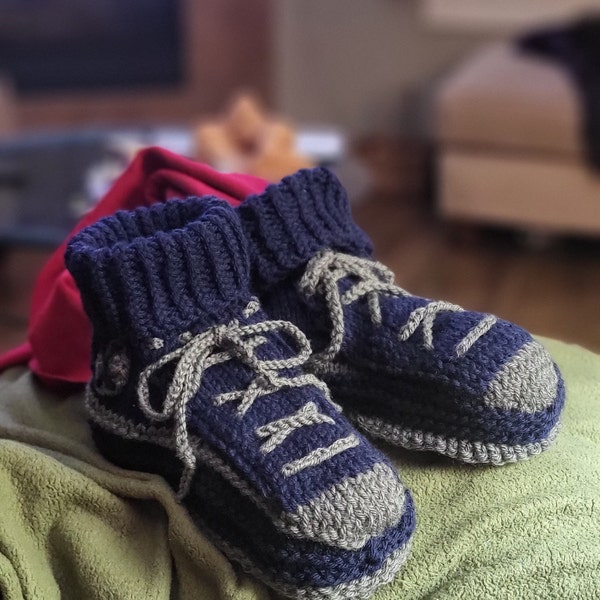 Converse Reaverse Slippers Tennis DIY Knitting Crochet Socks Pattern ...