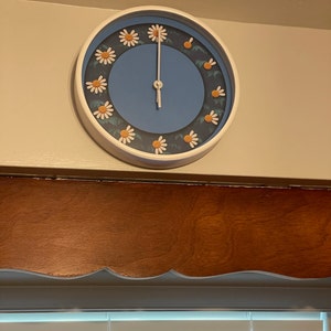 Daisy Flower Clock Green, Plant Wall Clocks, Home Decor Gifts ...