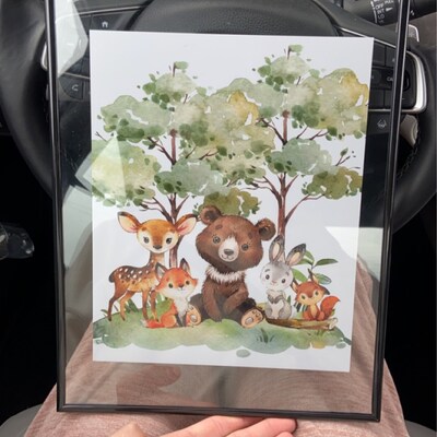 Woodland Alphabet Numbers Prints, Woodland Nursery Decor, Kids Playroom ...