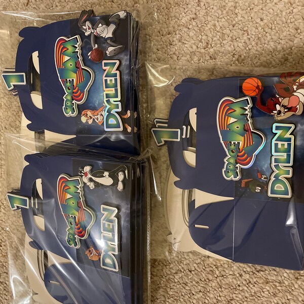 Space Jam Gable Boxes. Space Jam Party Favor Boxes. Looney Tunes Party ...