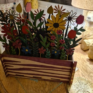 DIY 3D Layered MDF Flower Pot, Make Your Own Flower Pot, Flower Window ...