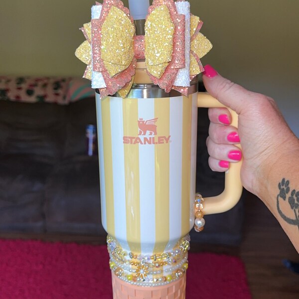 Almond Rose Bracelet Stack for Stanley Tumbler - Neutral Colors - Etsy