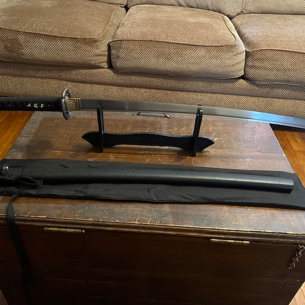 Handmade Katana Sword T10 Steel-coated Clay Firing Process Full Tang ...