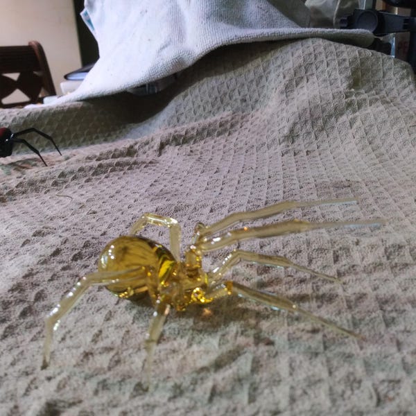 Pendant Spider Animals Glass, Hanging Blown Glass Spider, Blown Glass ...