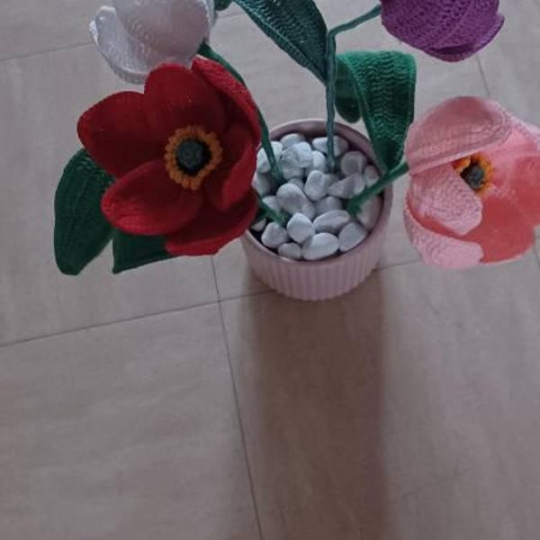 Crochet Peace Lily Pattern Photo Tutorial - Crochet Plant Pattern - Etsy