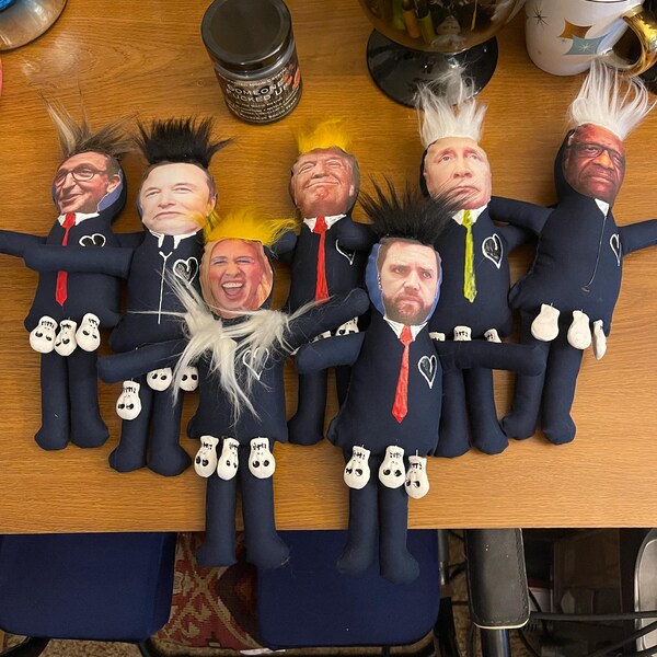 Handcrafted Elon Musk Voodoo Doll – Unique Folk Art With Skull Pins for ...