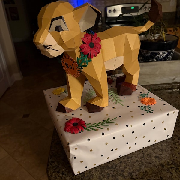 DIY Lion Papercraft PDF SVG Vorlage zum Erstellen von 3D Lion ...