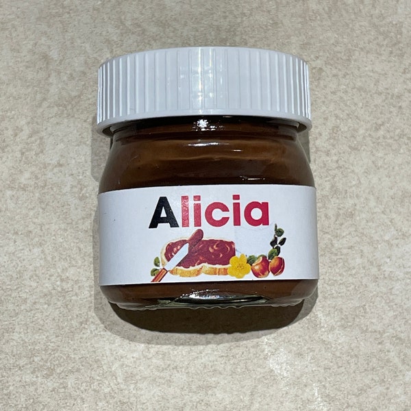 Personalized Nutella Jars • Nutella Favors • Tiered Tray Decor • Bridal ...