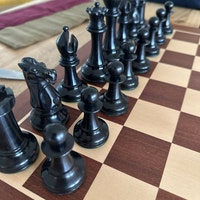 1849 Jaques Cook Type Luxury Wood Chess Pieces 4.4 King Antiqued ...