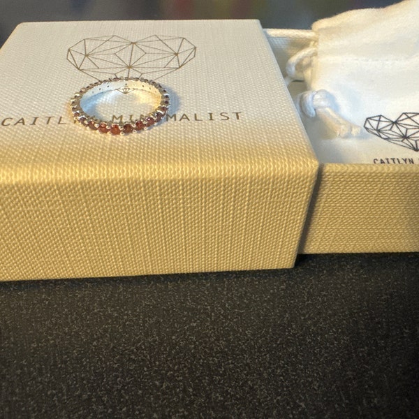 Eternity Birthstone Ring by Caitlyn Minimalist Custom Multi Gemstone Ring Personalized Jewelry ...