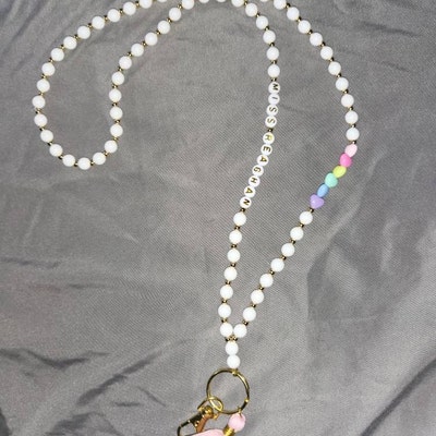 Iridescent Stars Beaded Teacher Lanyard - Etsy