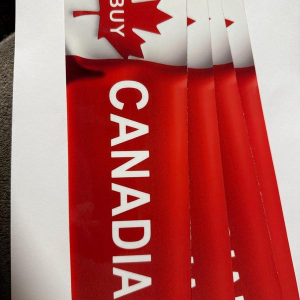 We Are Canadian Elbows Up! Angry Beaver Flying Goose Bumper Sticker ...