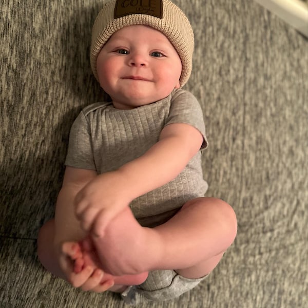 Personalized Infant & Toddler Ribbed Printed Name Beanie - Etsy