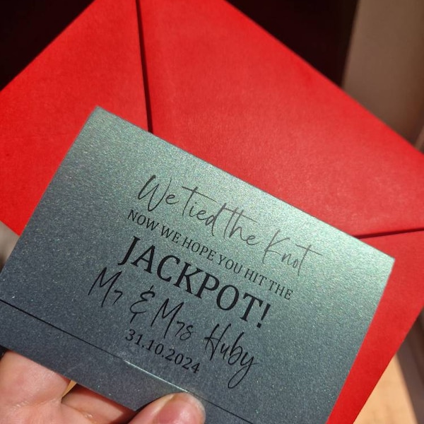 Wedding Favour Idea. Scratch Card Holder. Lottery Ticket Wallet ...