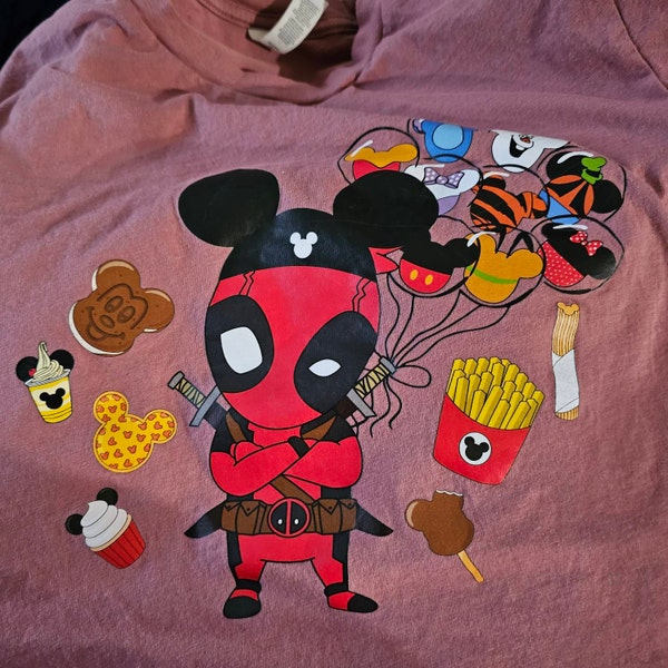 Deadpool Snacks Shirt, Marvel Deadpool Shirts, Disney Baloons Shirt ...